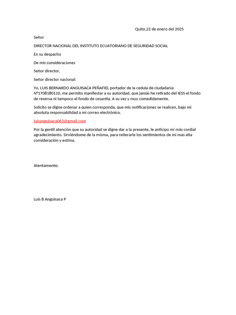 Solicitud de Notificaciones al IESS | PDF