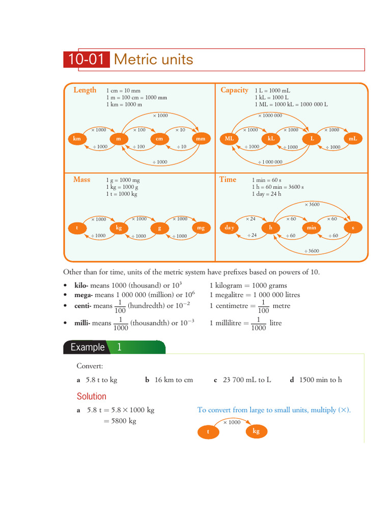 Metric Unit Conversion - New Century Textbook | PDF | Litre | Byte