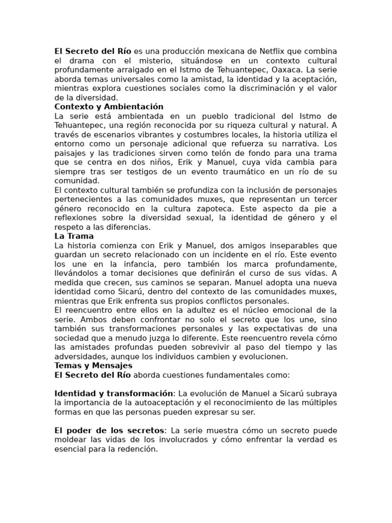 El Secreto Del Río | PDF