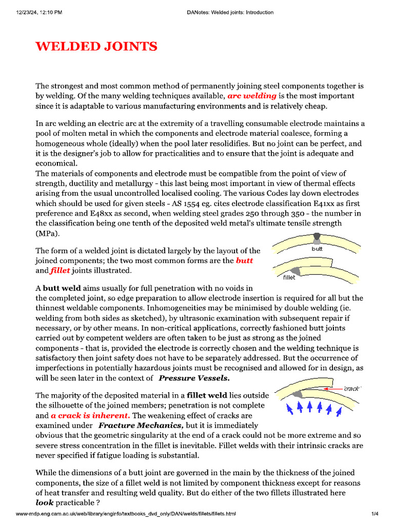 Fillet Weld - 2nd Moment of Lines (Area) | PDF