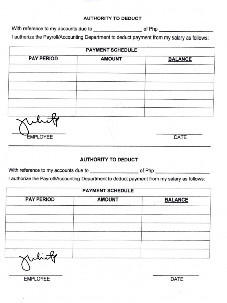 ATD Form | PDF