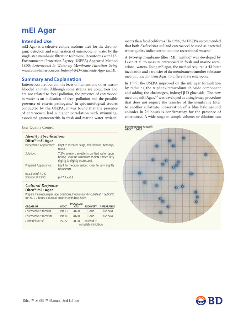 Medio M EI Difco Descripcion | PDF | Microbiology