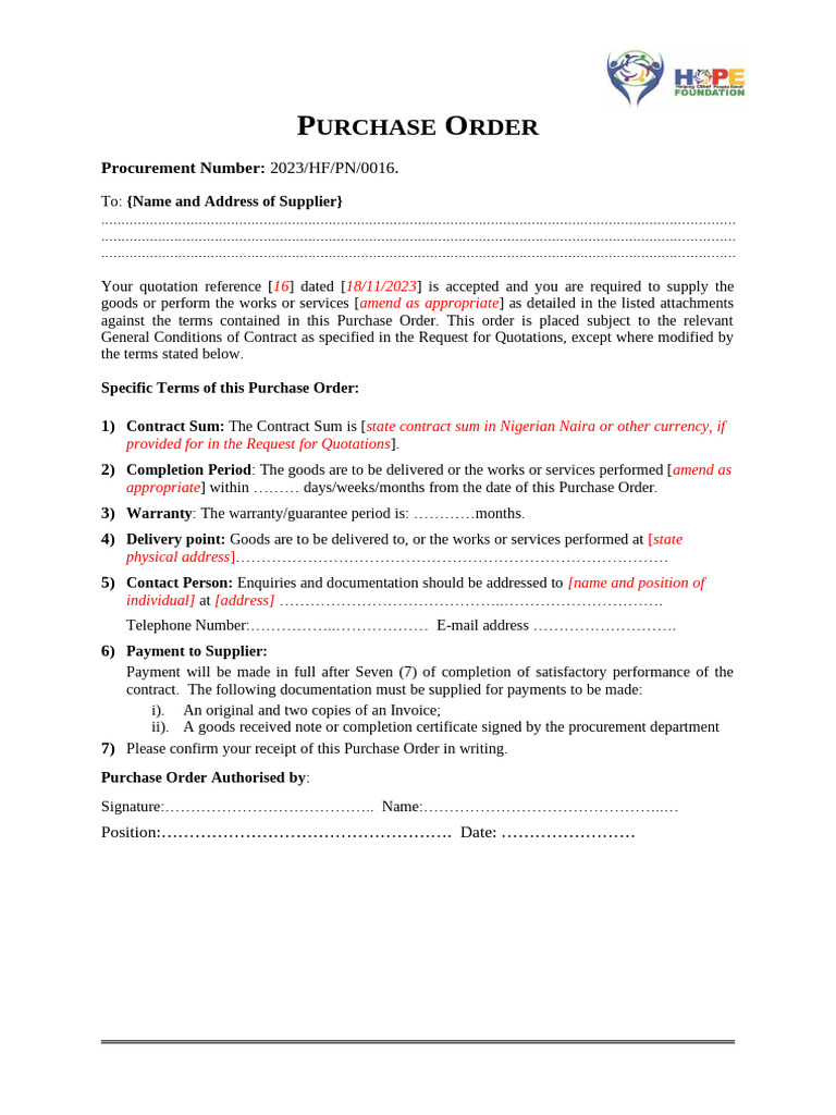 jigawa_purchase_order_1st_draft_december_2017 | PDF