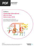Syllabus: Cambridge International AS & A Level History 9489 | PDF