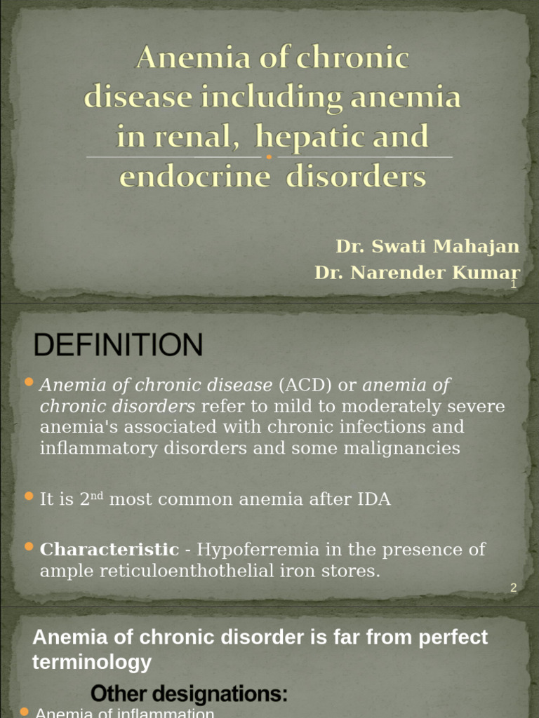 Understanding Anemia of Chronic Disease | PDF | Anemia | Macrophage