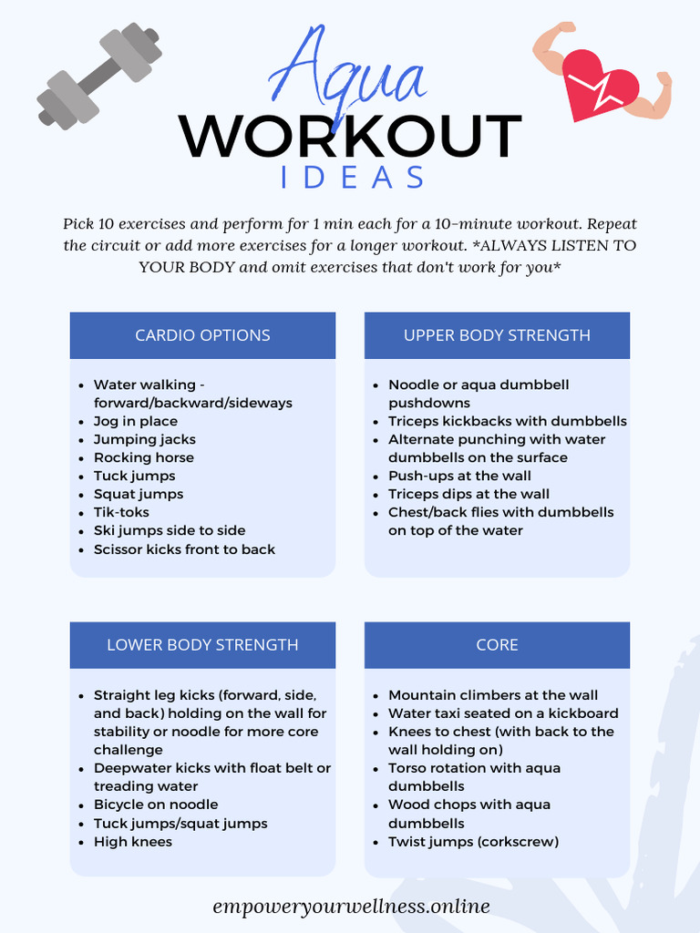 10-Minute Aqua Workout Routine | PDF