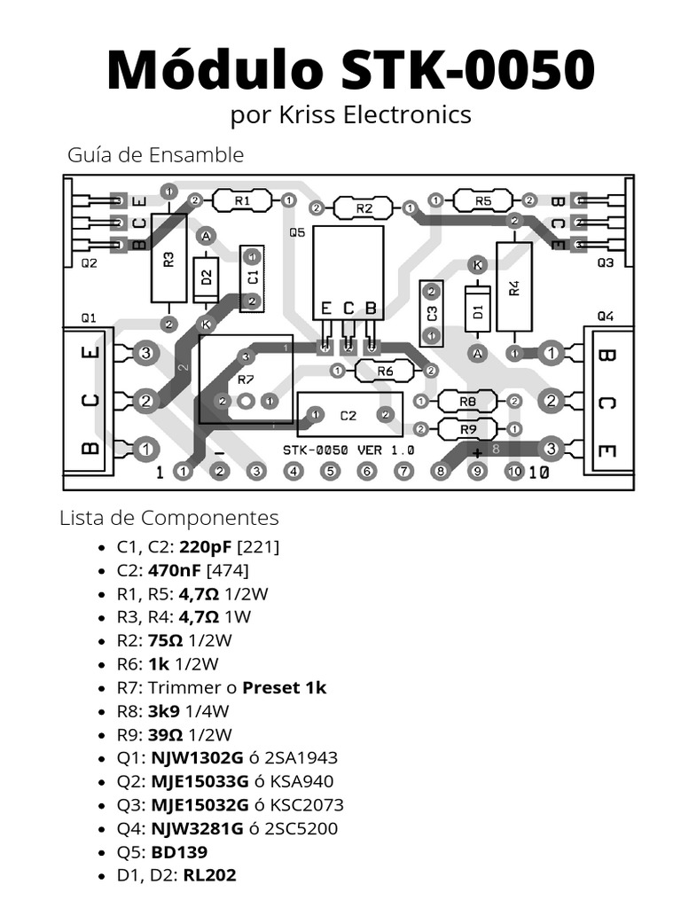 STK-0050 Lista de Componentes - PCBWay Community | PDF