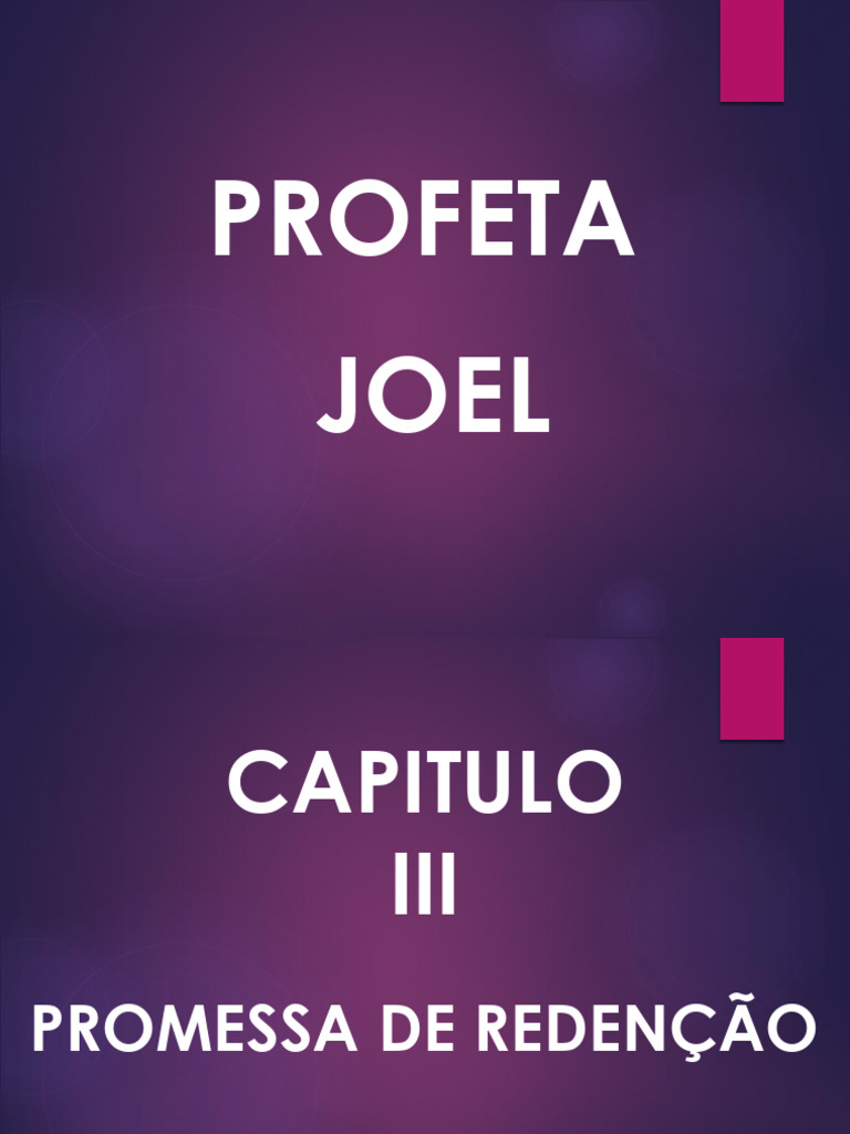 Livro de Joel Cap 3 Vers 14-21 | PDF | Escatologia | Jesus