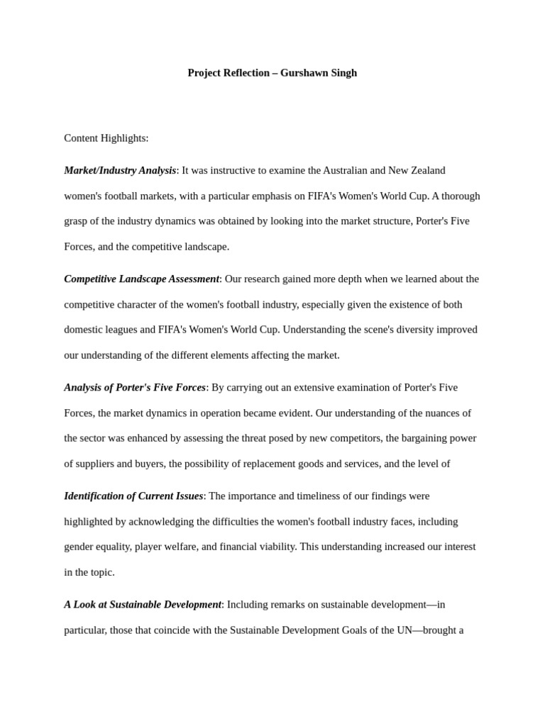 Project Reflection | PDF | Learning | Cognition