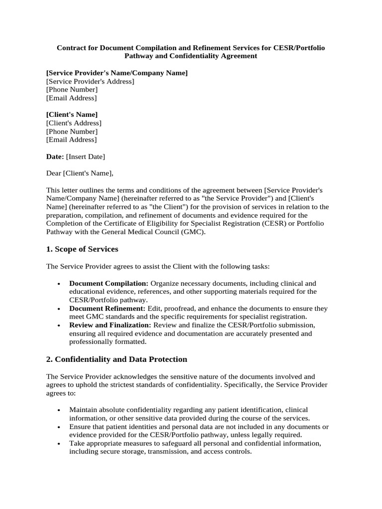 CESR Document Services Contract | PDF | Information Privacy