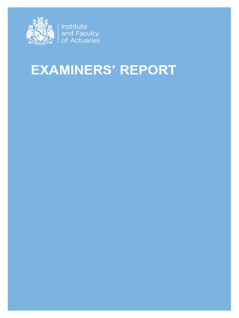 SP7 - April 2024 - Examiner Report | PDF | Insurance | Inflation