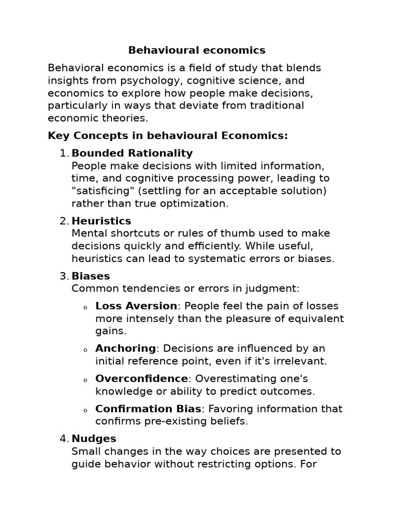 Behavioural Economics & Contract Design | PDF | Behavioral Economics ...