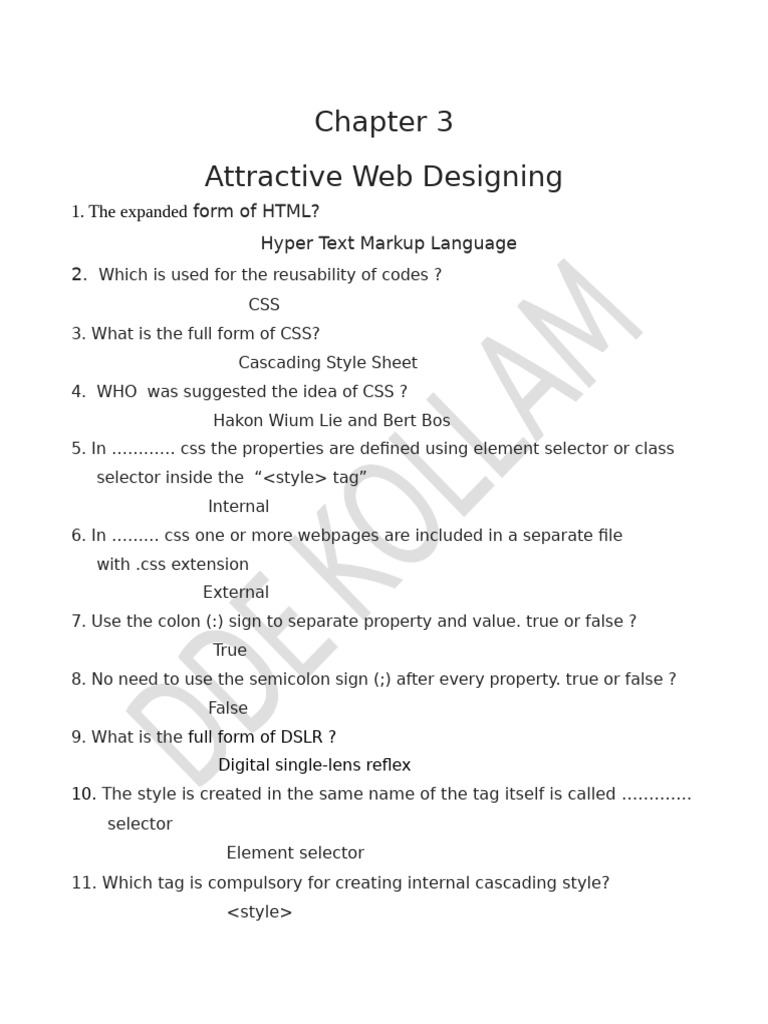 Web Design Basics: HTML & CSS Essentials | PDF | Html | Web Development