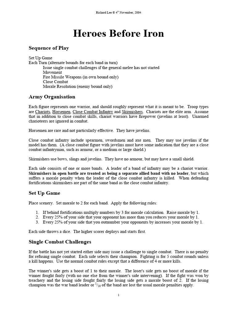 Heroes | PDF | Infantry | Cavalry