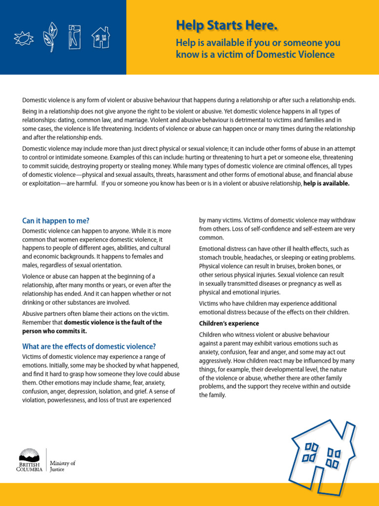 HSH English Domestic Violence | PDF | Domestic Violence | Violence