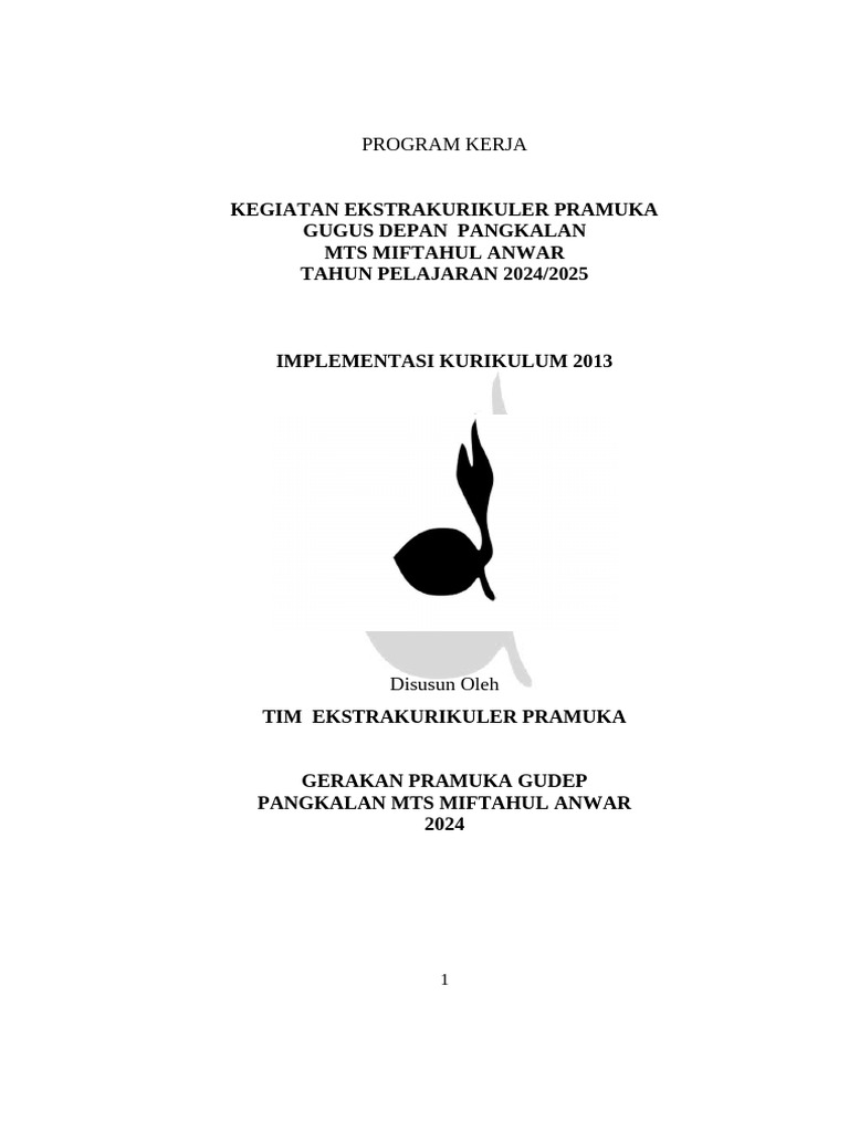PROGRAM KERJA PRAMUKA | PDF