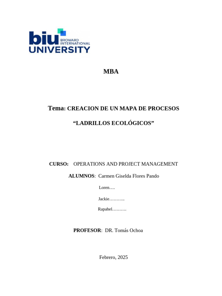 TAREA SEM2-MAPEO DE PROCESOS punto1-CARMEN FLORES | PDF | Sustentabilidad | Contaminación