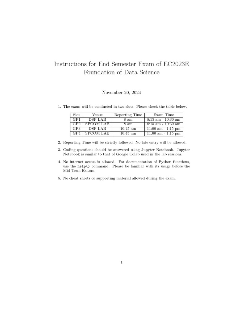 Instructions_for_End_Semester_Exam | PDF | Free Software