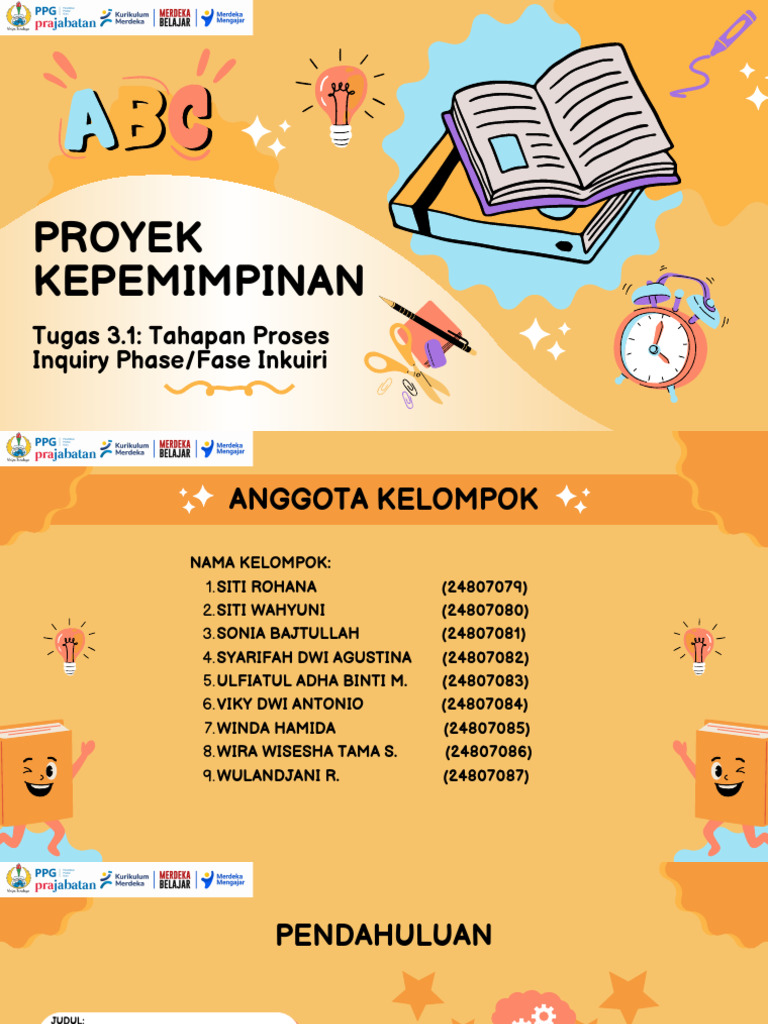 Bab II Tugas 3.1 Tahapan Proses Inkuiri - Proyek Kepemimpinan | PDF