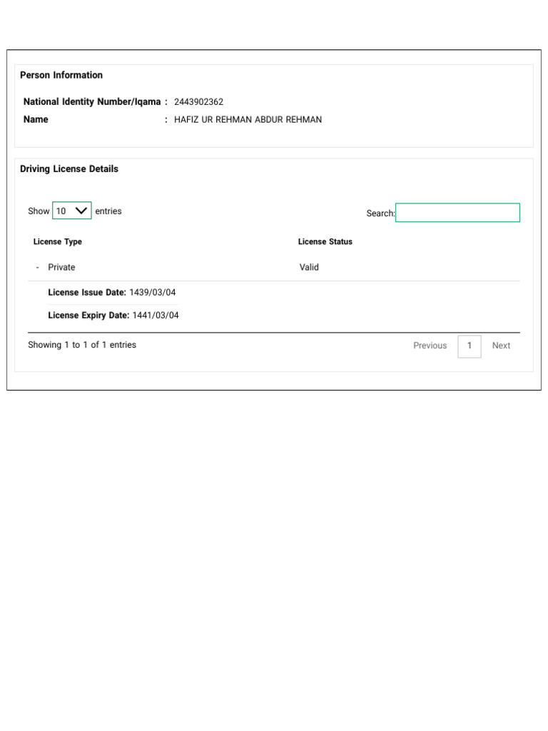 Public Query Driving License | PDF