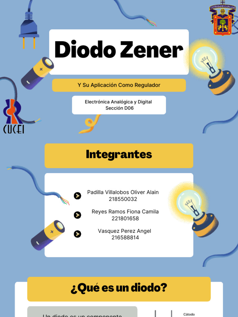 Diodo Zener y Su Aplicación Como Regulador | PDF | Diodo | Electricidad