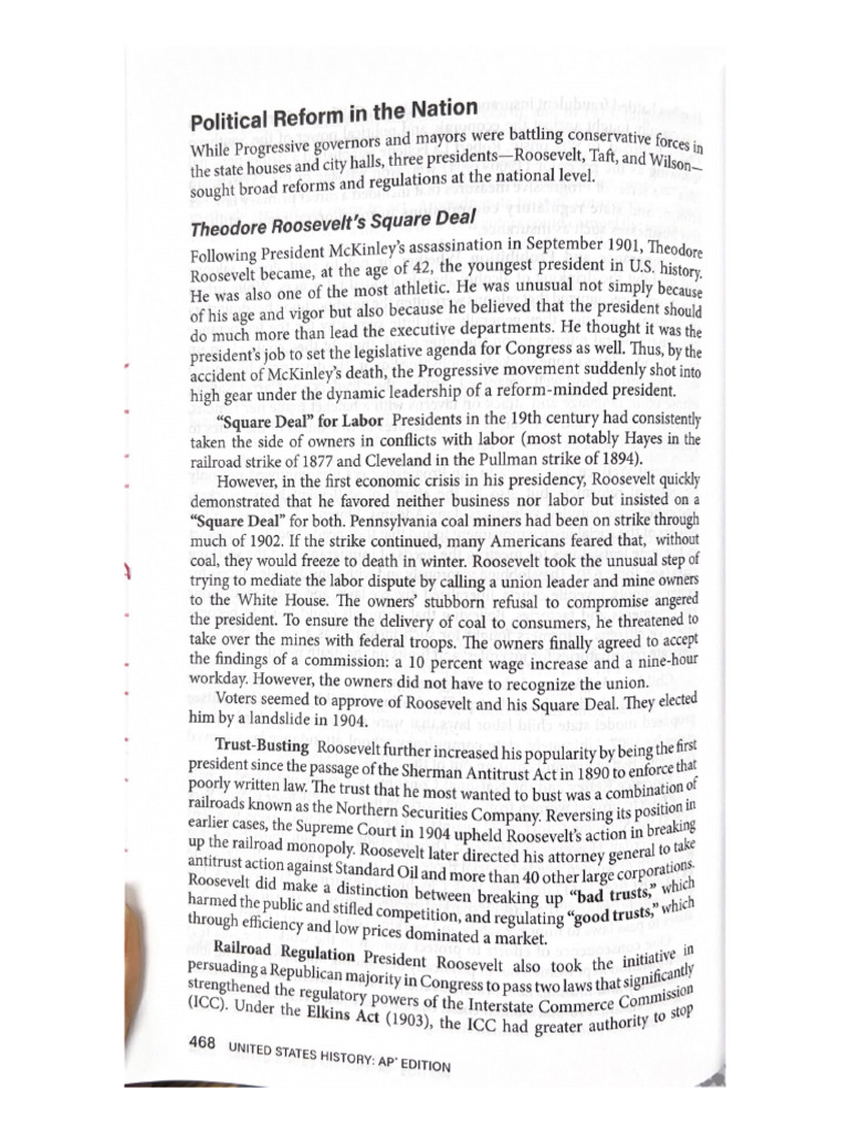 AMSCO - Political Progressivism (7.4) | PDF