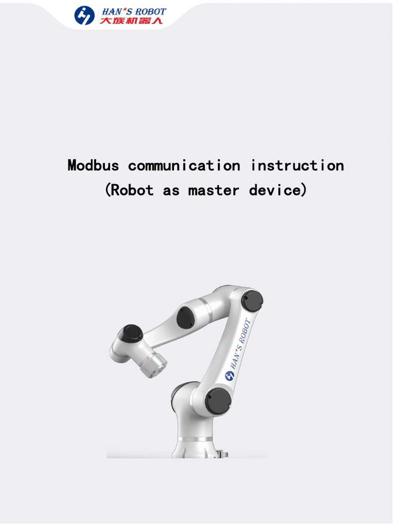Modbus communication instruction(Robot as master device) | PDF ...