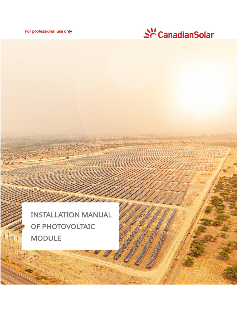 CS Installation Manual PV Modules en v2.6 en | PDF | Solar Panel ...