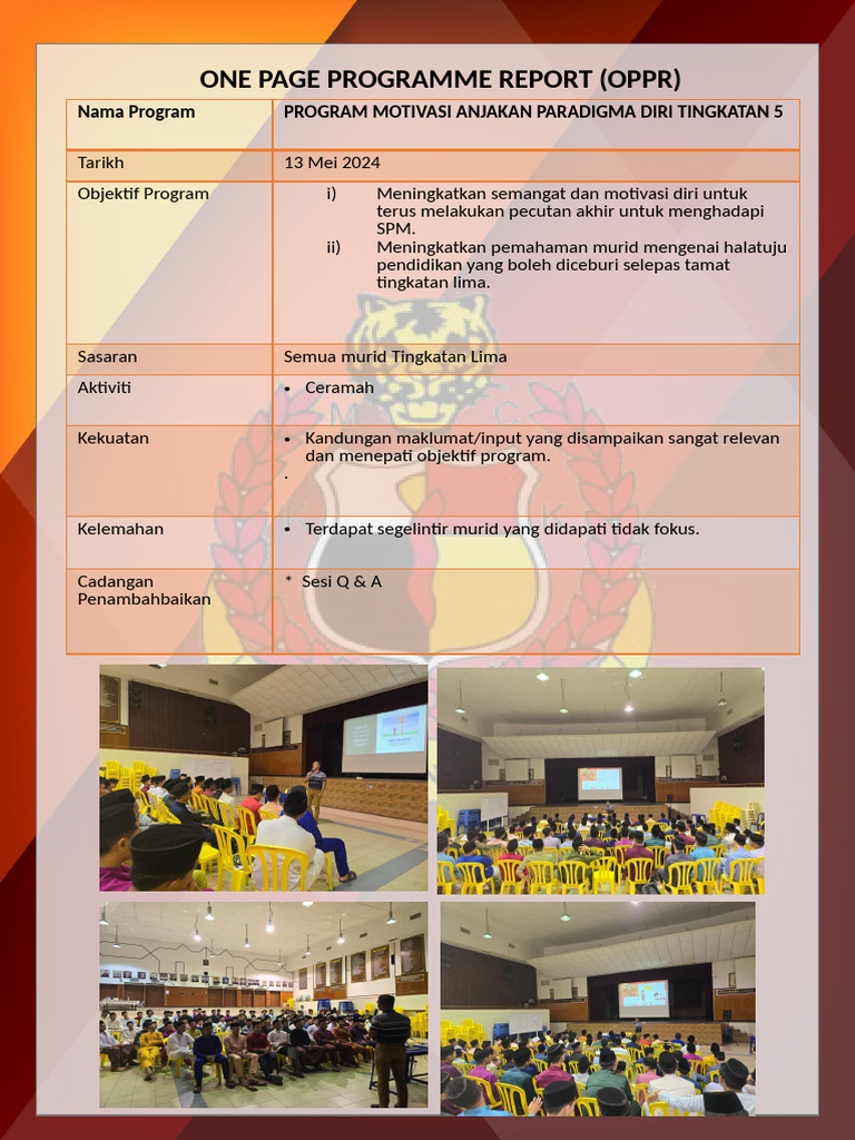 Program Motivasi Anjakan Paradigma Diri t5 2024 | PDF