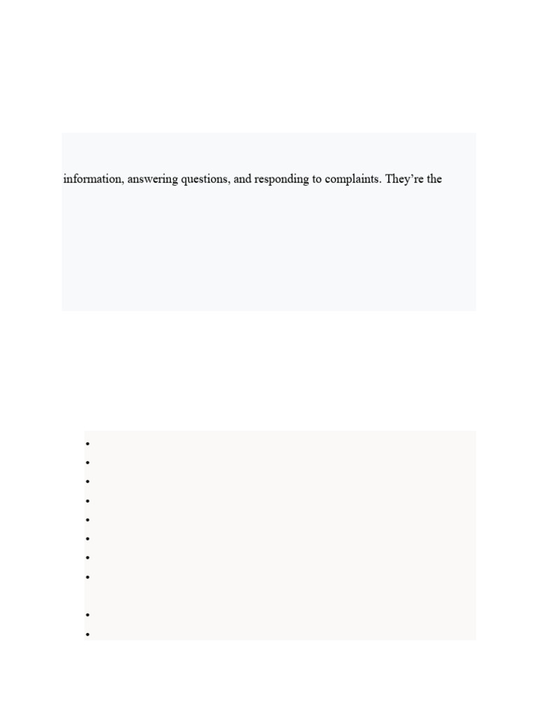 Call Center Representative Skills and Qualifications | PDF | Call ...
