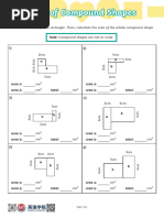 Compound Shapes Area Exercises | PDF