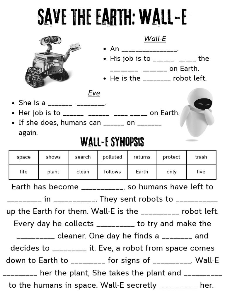 Save The Earth Wall-E | PDF