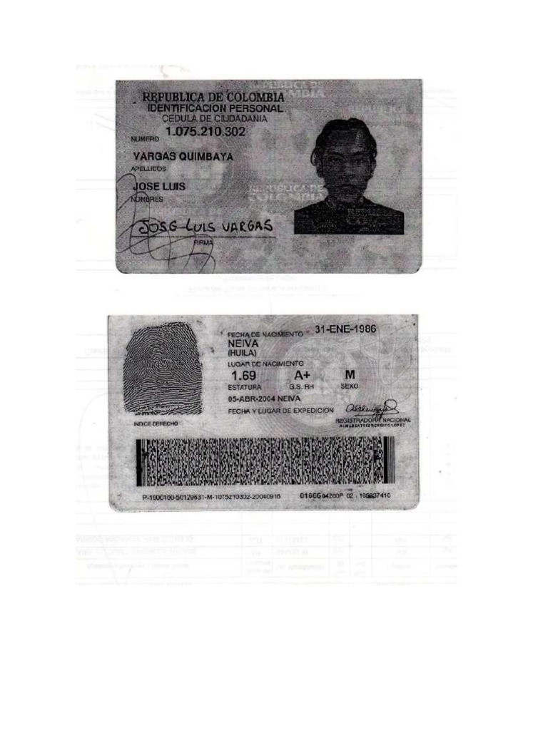 2.cedula Jose Luis Vargas | PDF
