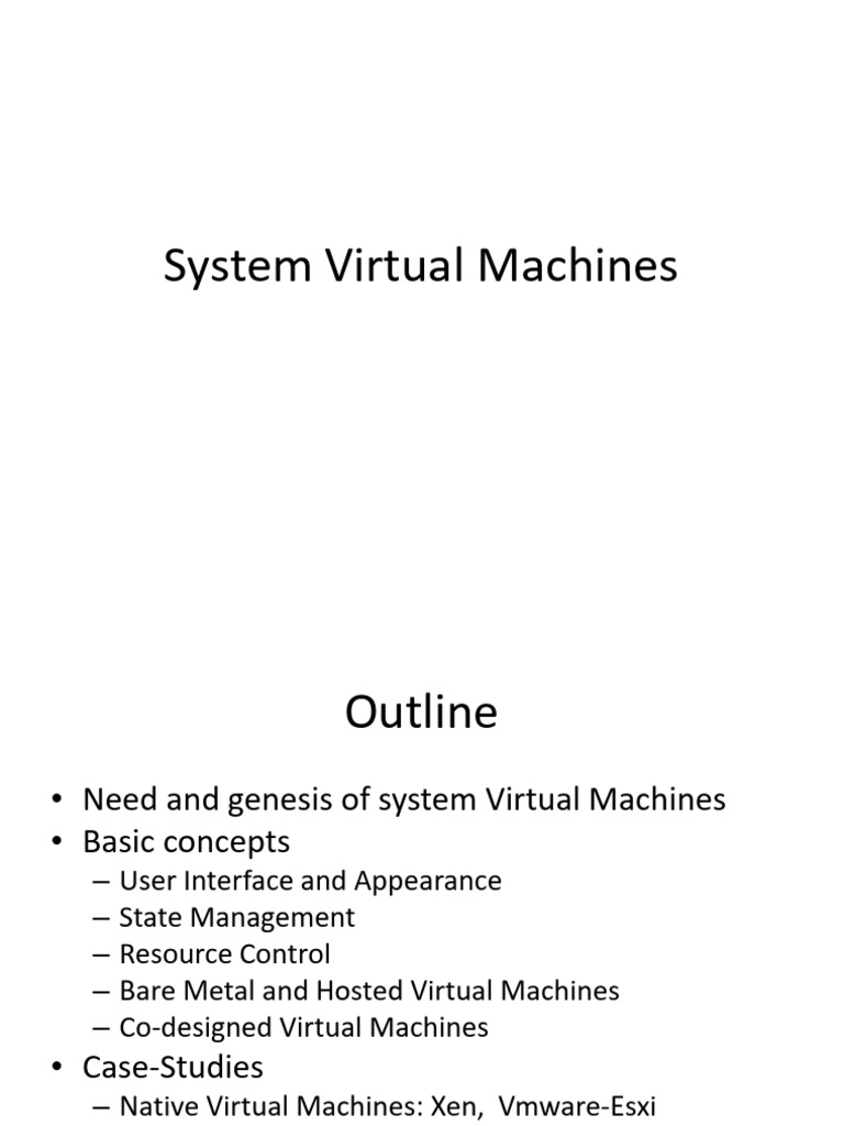 System Virtual Machines | PDF | Virtualization | Virtual Machine