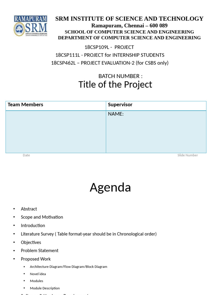 First Review PPT Template-1 | PDF | Computer Science | Software Engineering