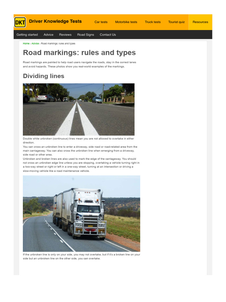 Understanding Road Markings and Rules | PDF | Traffic | Intersection (Road)