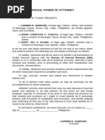 Special Power of Attorney - Bir Open Case | PDF