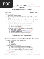 AI Sample Paper Class 10 | PDF | Artificial Intelligence | Intelligence (AI) & Semantics