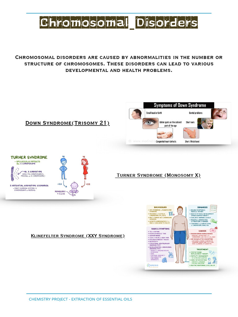 Chromosomal Disorders | PDF