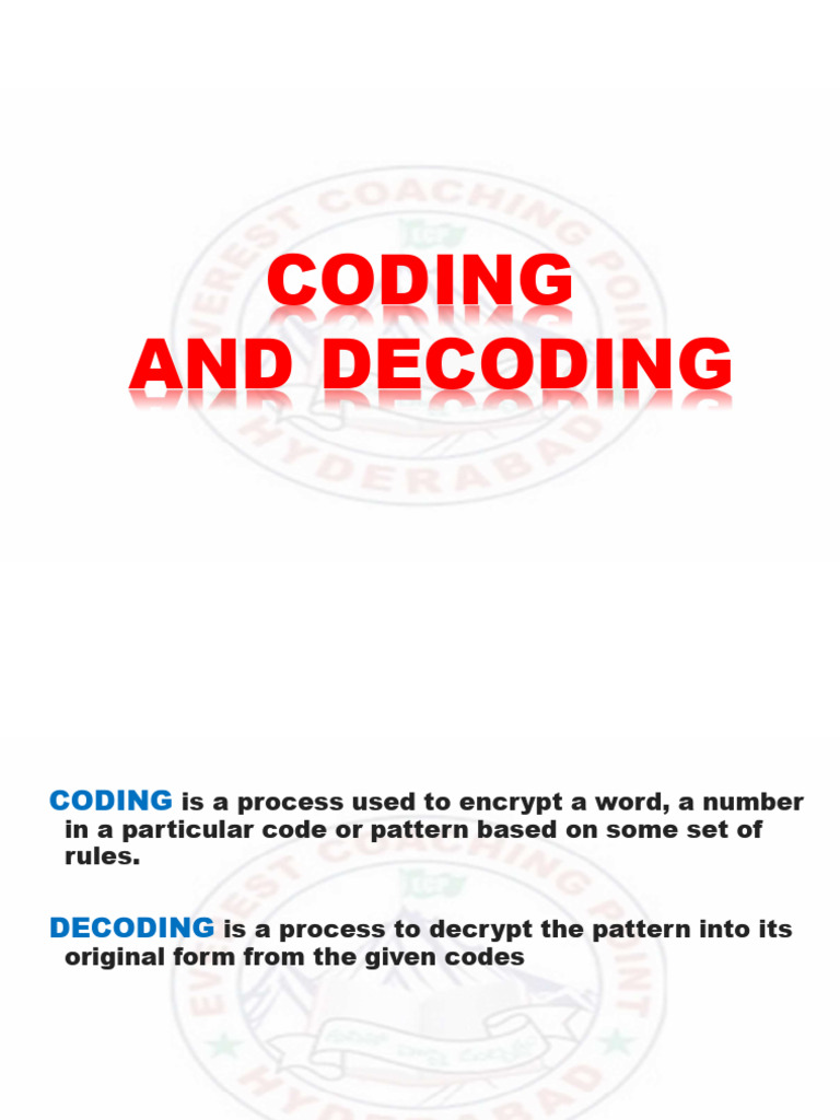 CODING & DECODING | PDF | Encryption | Zoology