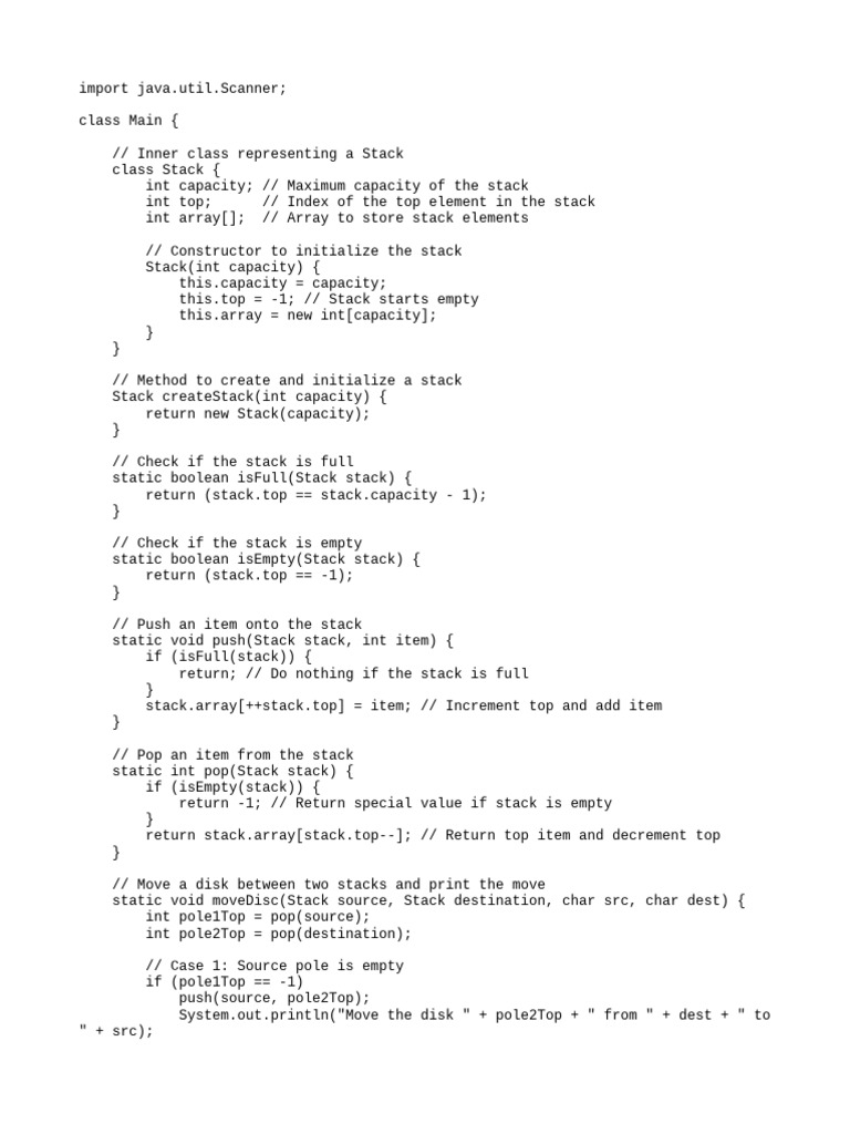 Iterative Towe of Hanoi | PDF | Computer Programming | Software Engineering Iterative Towe of Hanoi | PDF | Computer Programming | Software Engineering
