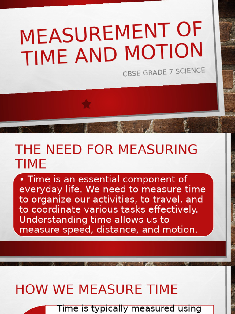 Importance of Time Measurement in Motion | PDF | Speed | Pendulum