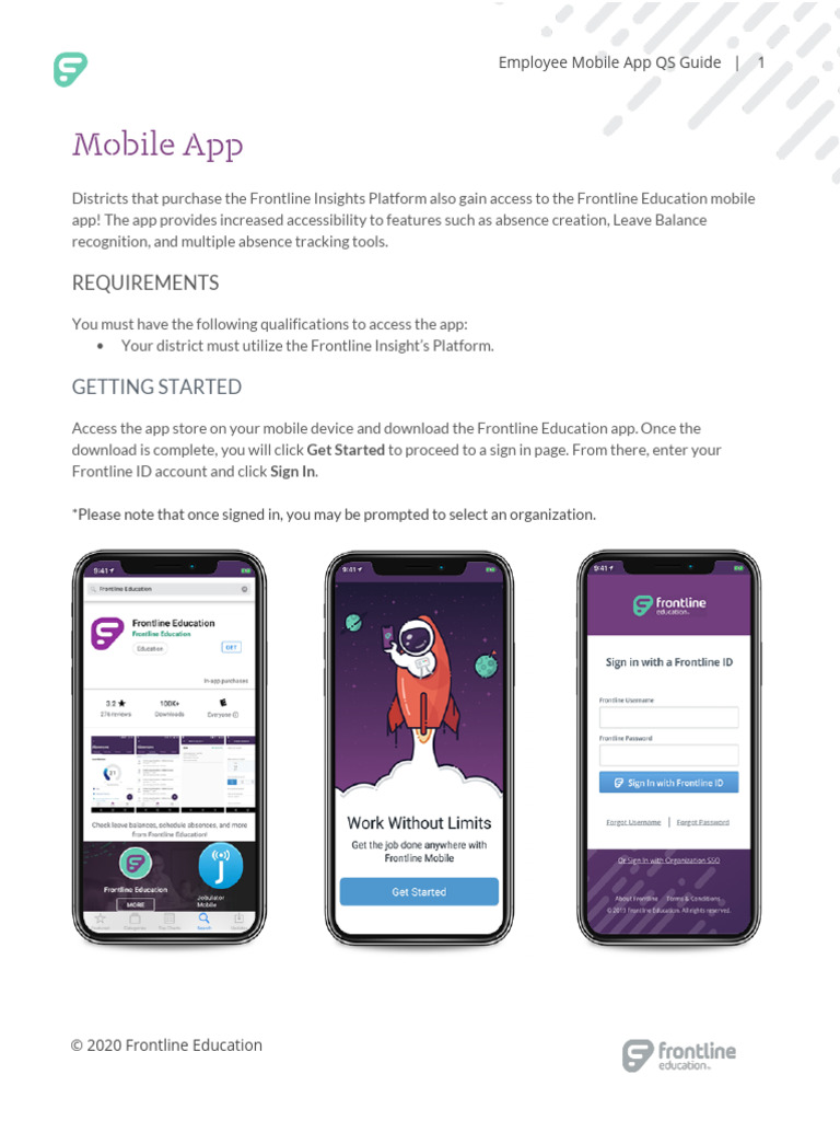 Frontline Employee Mobile App Guide | PDF