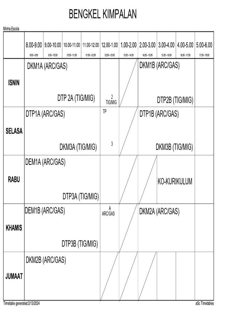 Jadual Contoh | PDF