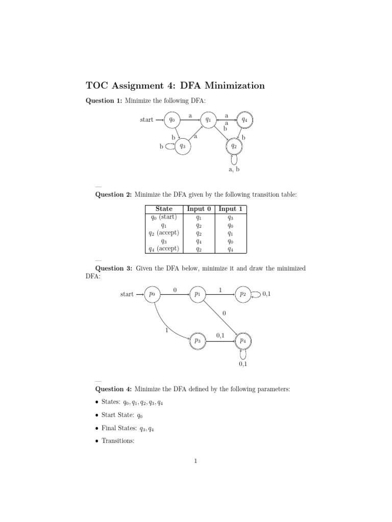 TOC Assignment 4 | PDF