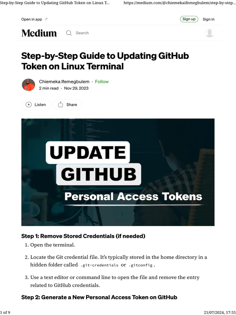 Guide To Enable Github Auth On Linux | PDF | Computing | Information Technology Management