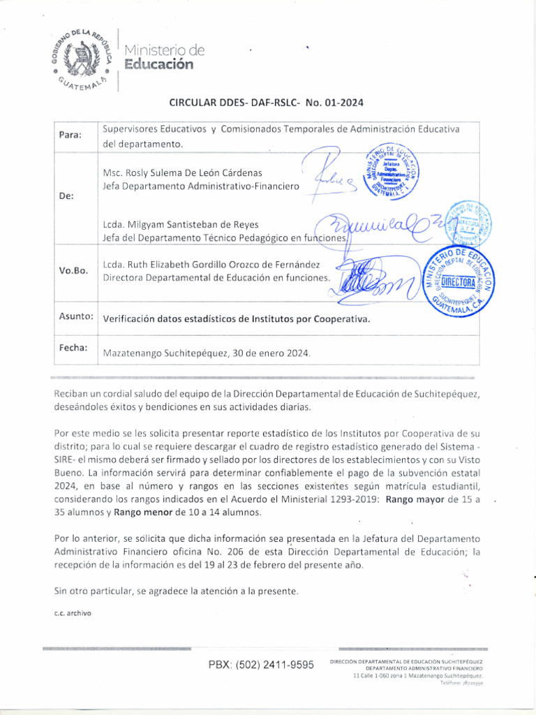 Circular Ddes Daf Rslc No. 01 2024 | PDF