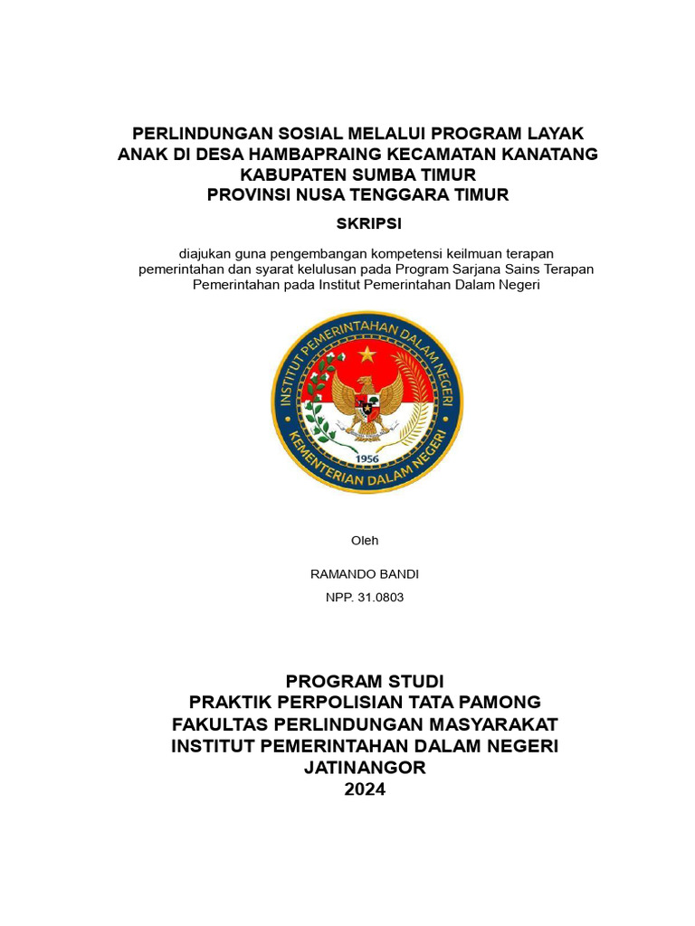 Halaman Awal Skripsi | PDF