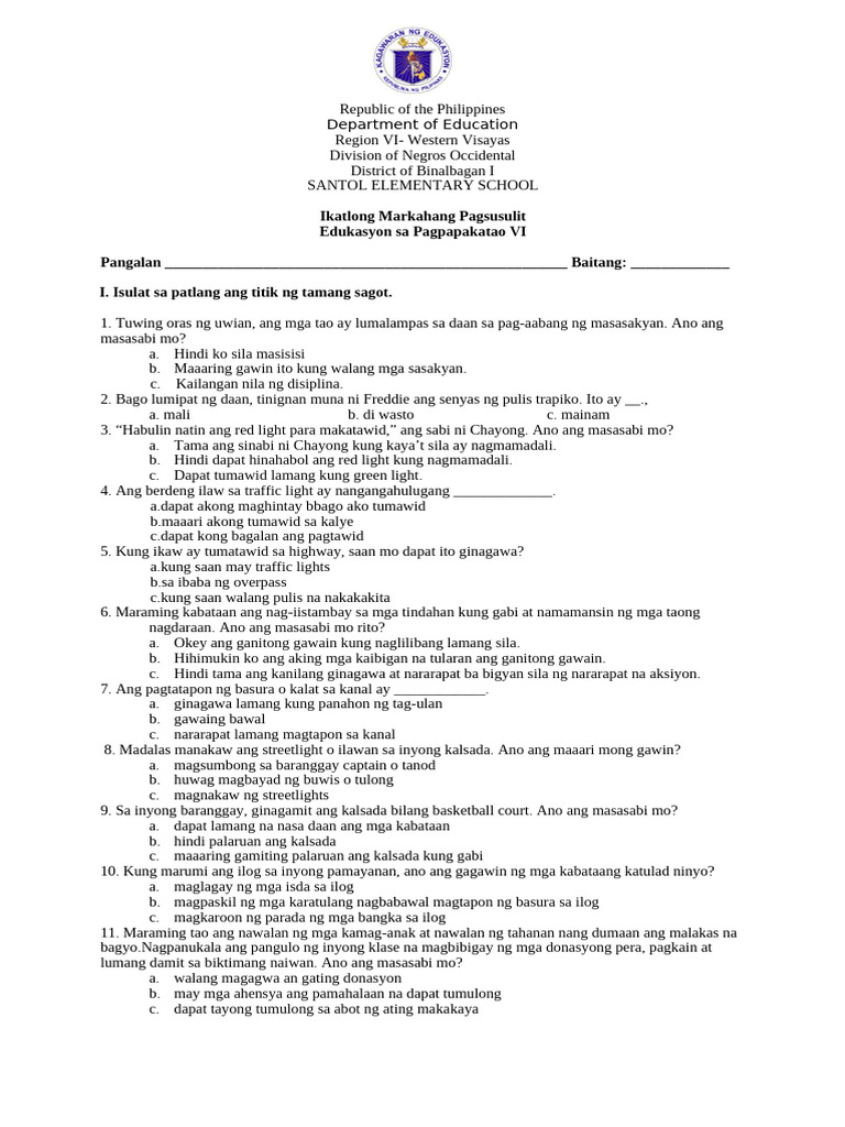 Esp 6 Q3 | PDF