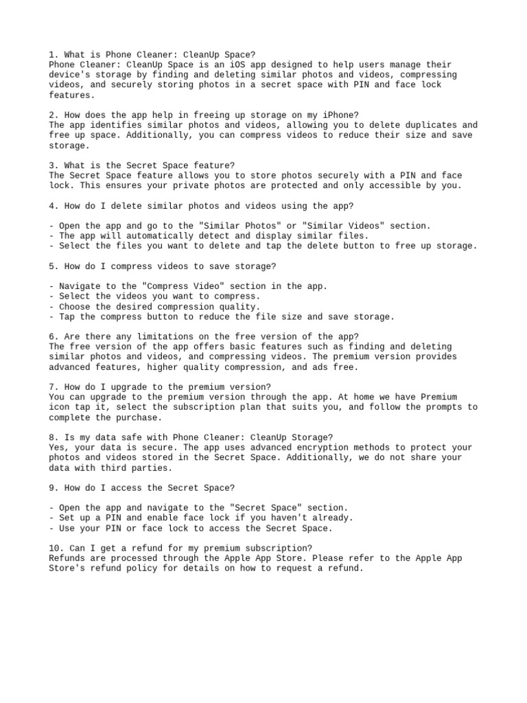 Faq Cleaner | PDF